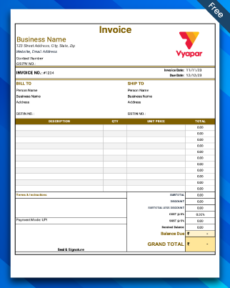Invoice Format in Word | Download Free Word Bill Templates
