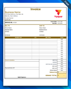 Invoice Format in Word | Download Free Word Bill Templates