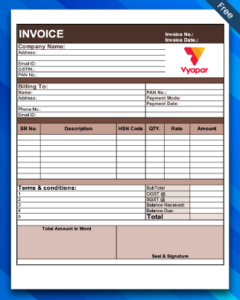 Invoice Format in Word | Download Free Word Bill Templates