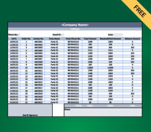 Sales Report Format in Excel Free Download