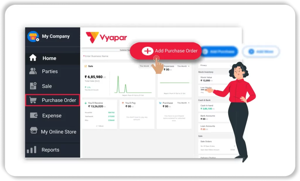purchase order test - Vyapar App