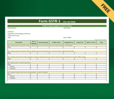 GSTR-1 Format in Excel, Pdf, Word - Free Download