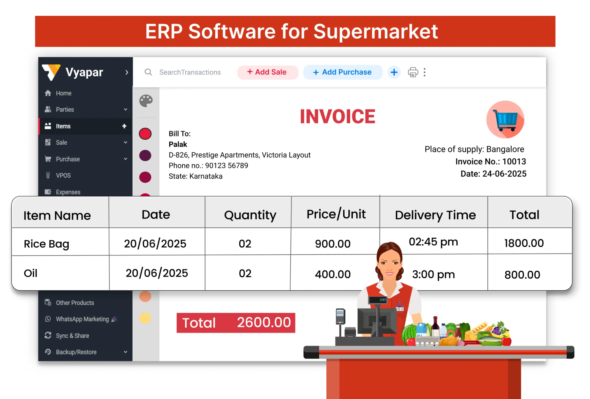 Supermarket ERP Software | Grocery ERP System | Vyapar App