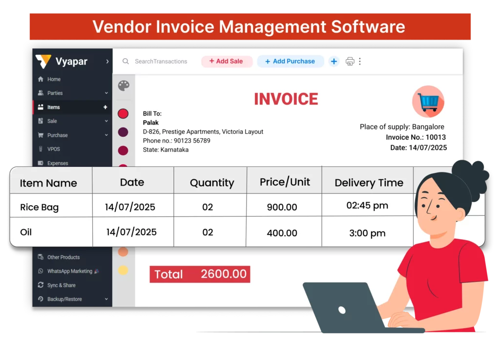 Vendor Invoice Management Software System