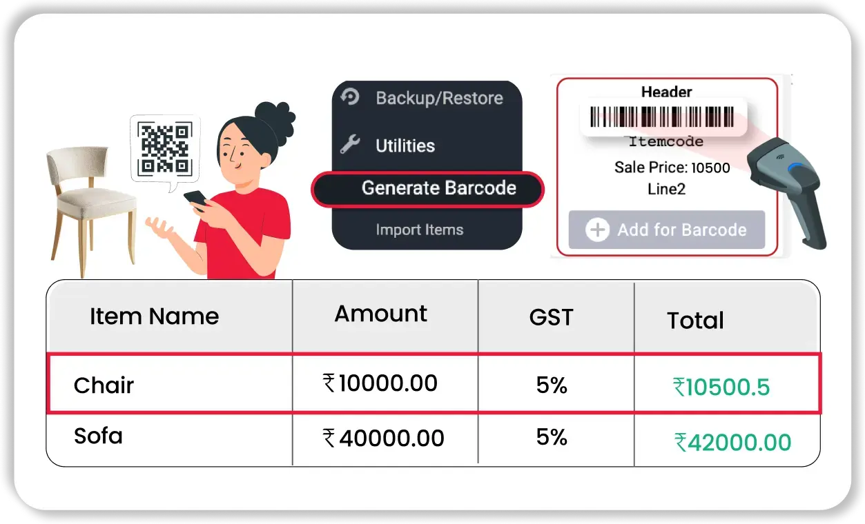 Furniture Retail Inventory Software | Vyapar App