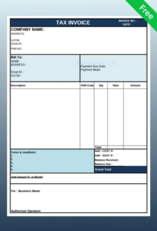 PDF Bill Format | Invoice Format PDF - Free Download